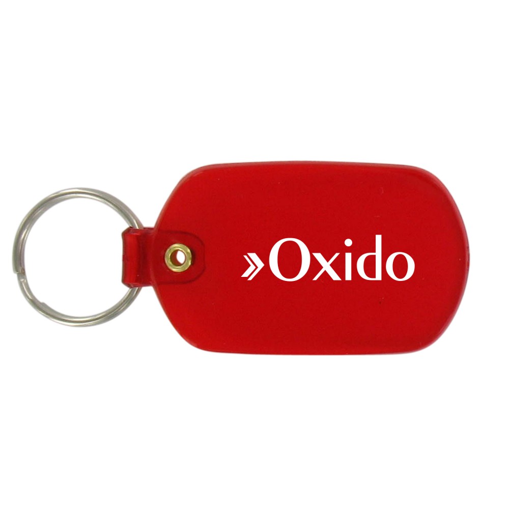 Custom Logo Oval shaped, vinyl key tag. Oval Shape - CLK4950