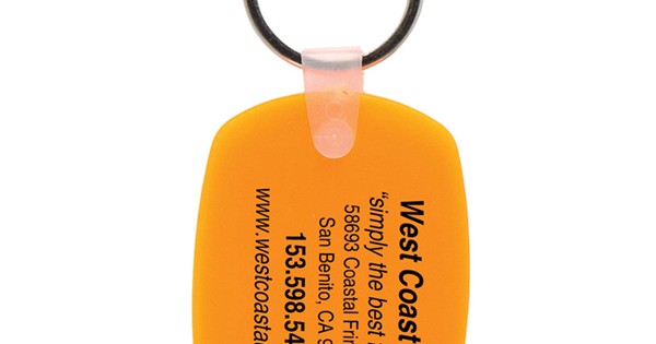 Custom Logo Oval soft squeezable key tag. Oval Shape - CLK5460