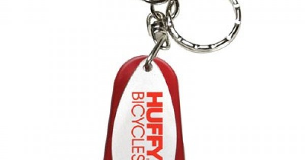 Custom Logo LED Light Keychain w/ J-Hook