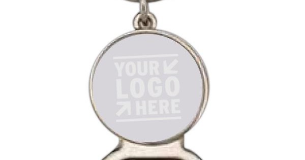 Custom Logo Round Key Chain with Bottle Opener and Full Color Epoxy Dome
