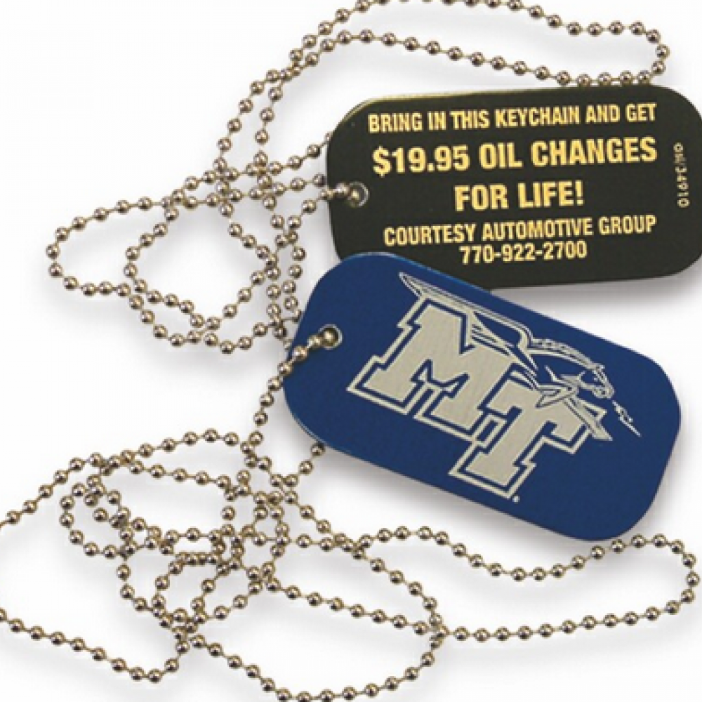 Custom Logo Dog Tag w/ 24" Chain