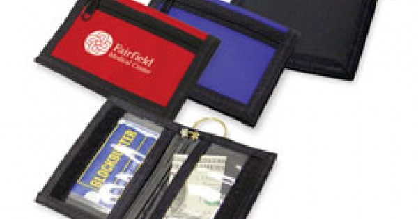 Custom Logo Bi-fold Wallet w/ Key Ring