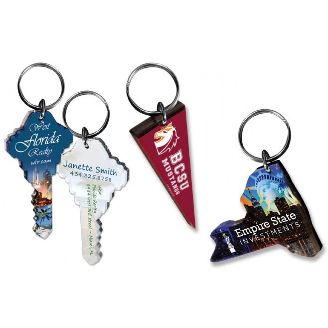 Full Color Custom Shape Acrylic Key Chain with Your Logo