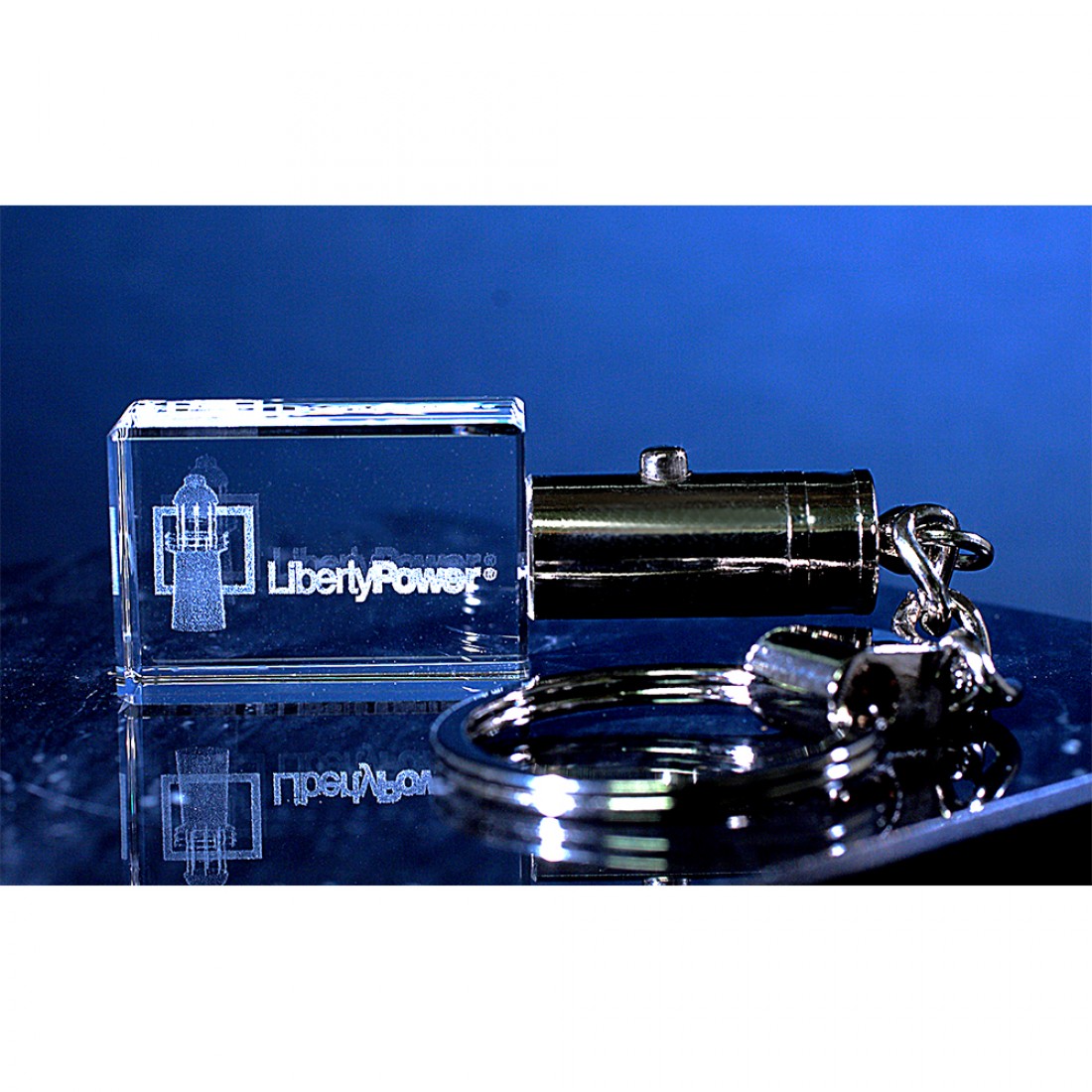 Crystal Light Up Keytag Laser Etched with Your Logo