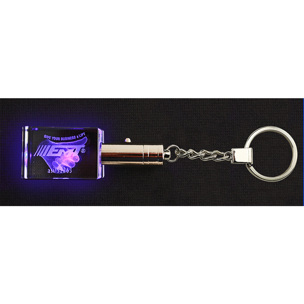 Crystal Light Up Keytag Laser Etched with Your Logo