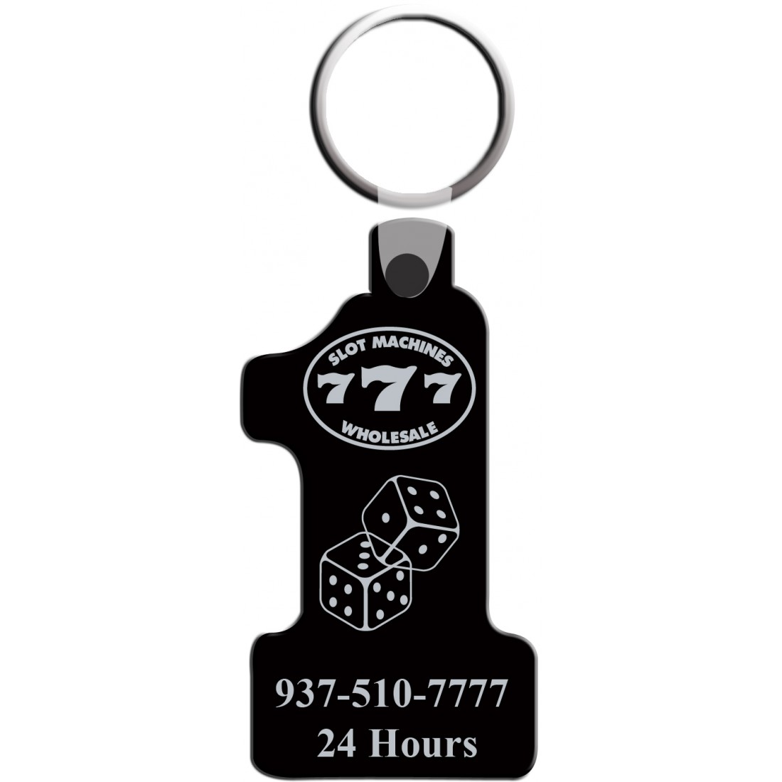 Custom Logo Number one shape soft squeezable key tag. Number One Shape ...