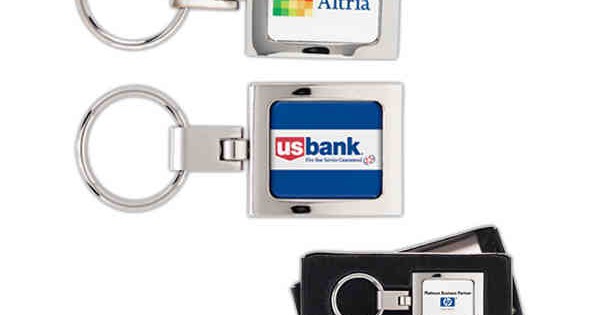 Custom Logo Rectangle Premium Key Ring