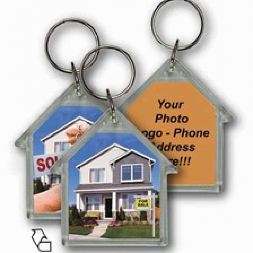Custom Logo Lenticular Real Estate Key Chain Lenticular - CLK240