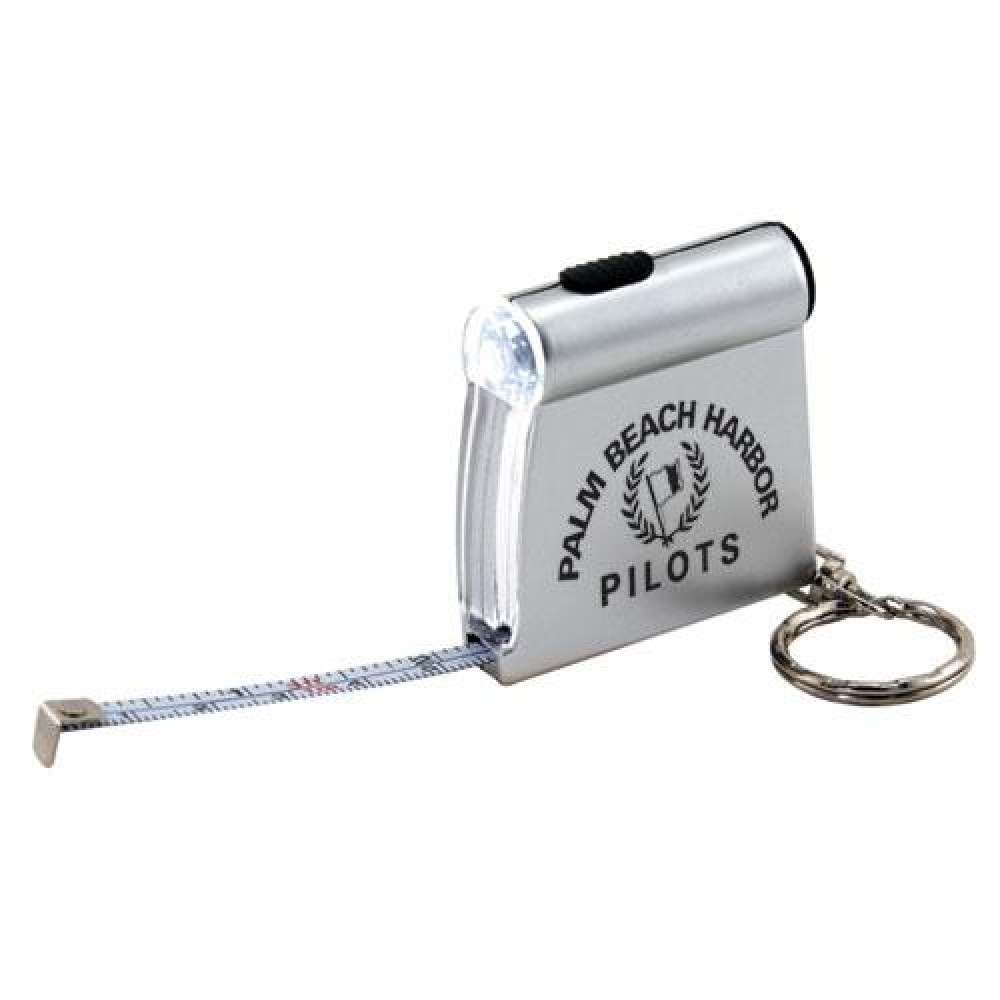 Custom Logo Tape measure keychain with LED light. Tape Measure - CLK775