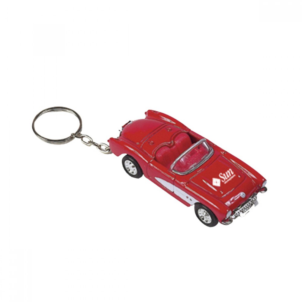 Custom Logo Die cast 1:60 scale miniature 1957 Chevrolet Corvette key ...